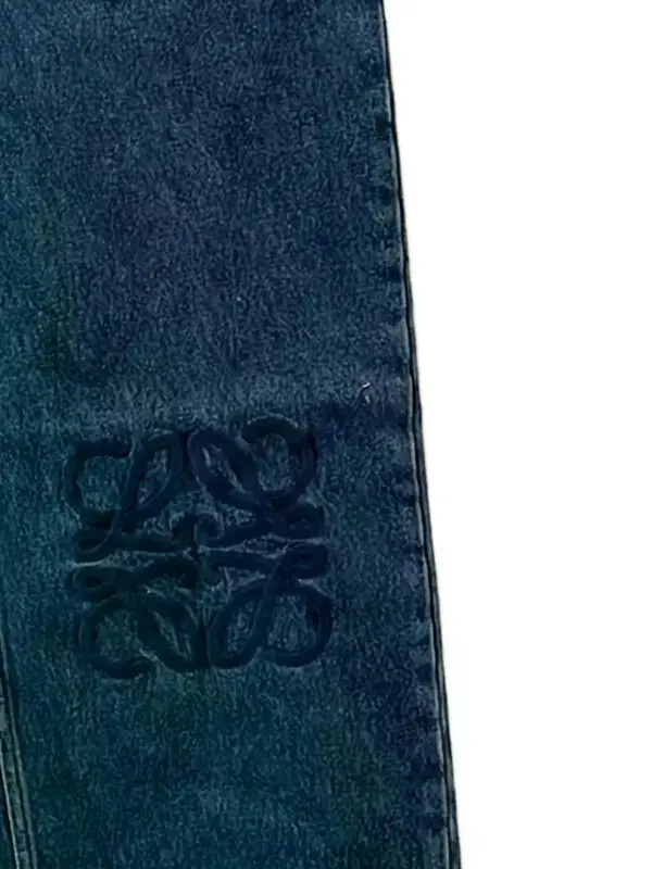 Loewe Anagram Embroidered Cotton Jeans