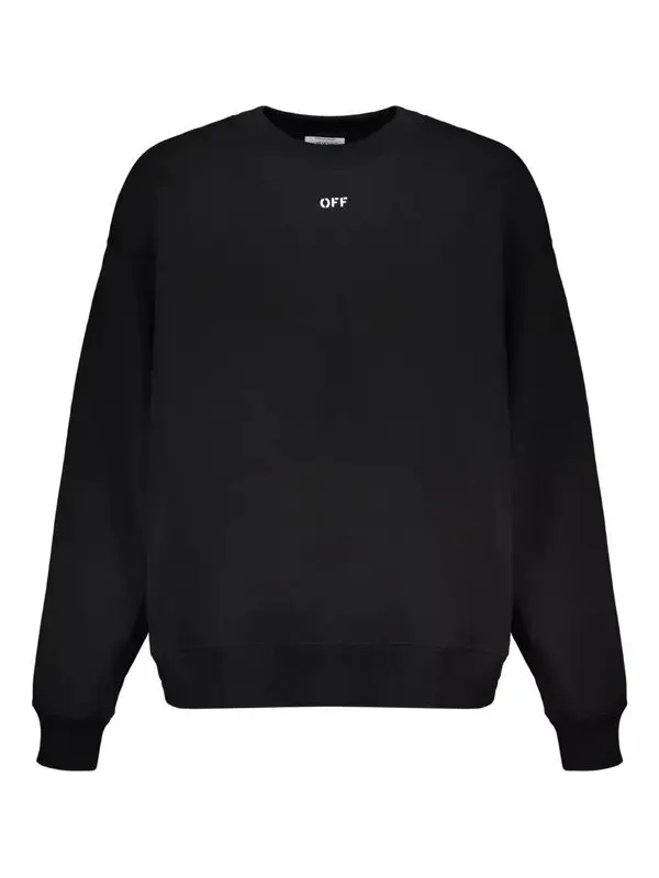 Off-White Long-sleeved Ribbed Sweatshirt - Black