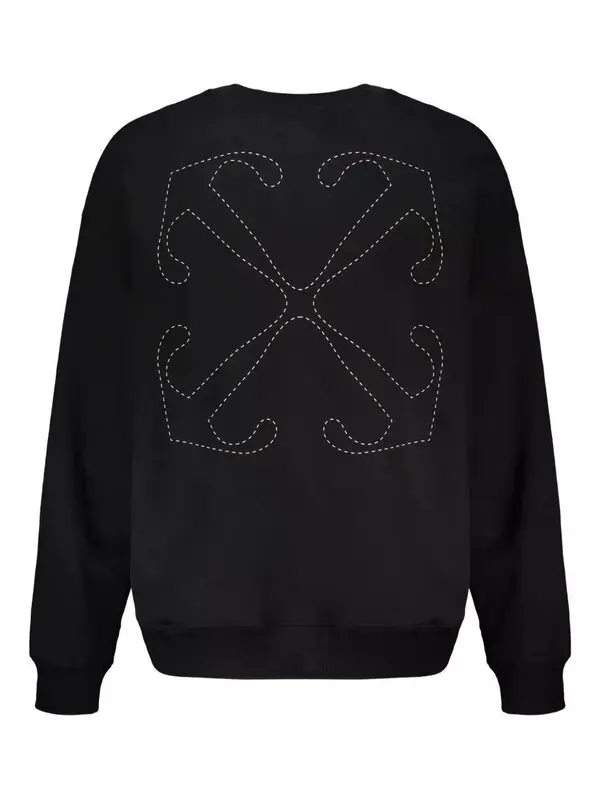Off-White Long-sleeved Ribbed Sweatshirt - Black