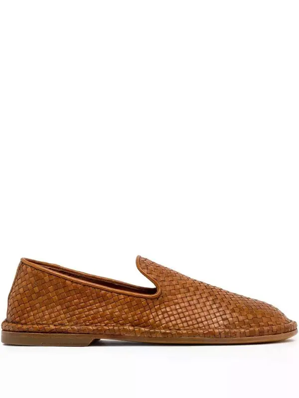 BUTTERO® Woven Leather Loafers