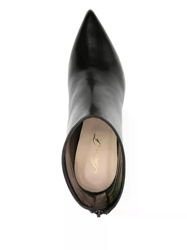 ANNA F. 105mm Pointed-toe Ankle Boots