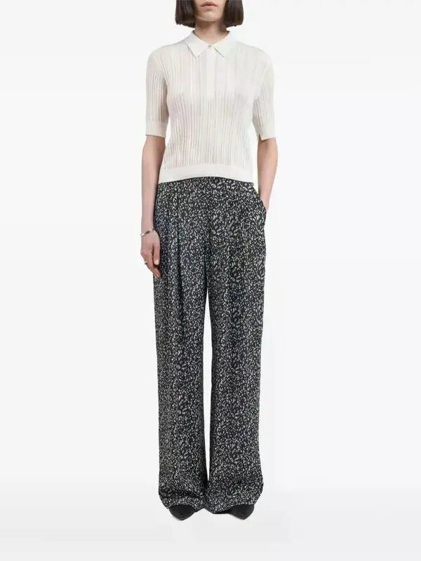 Maria Mcmanus Pointelle Polo Top