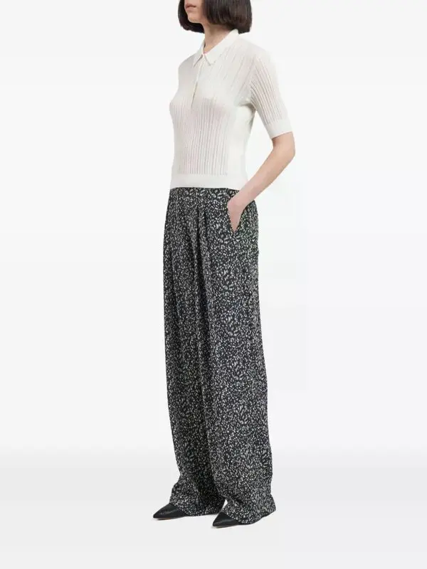 Maria Mcmanus Pointelle Polo Top