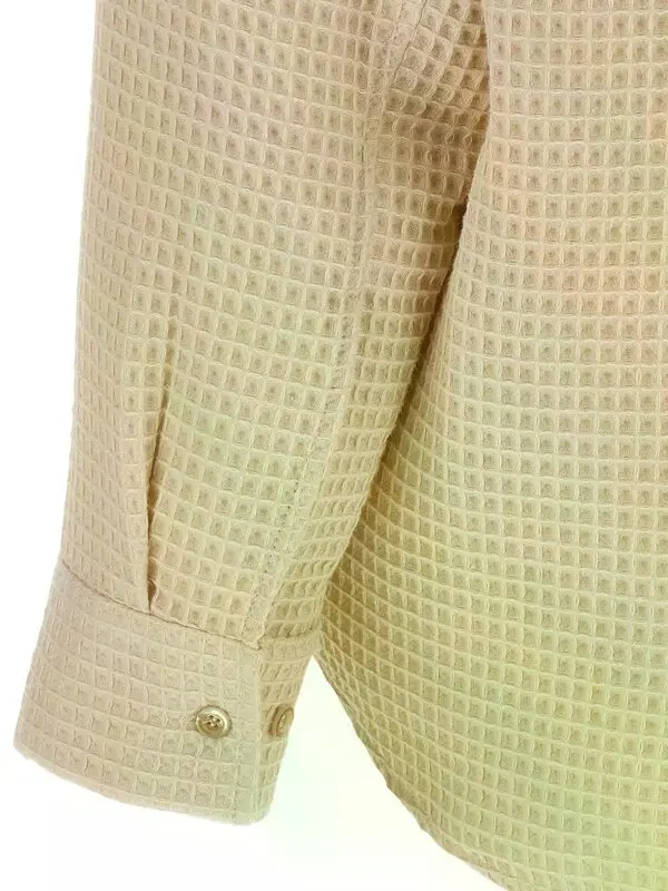 Séfr Waffle-knitted Buttoned Shirt - Neutrals