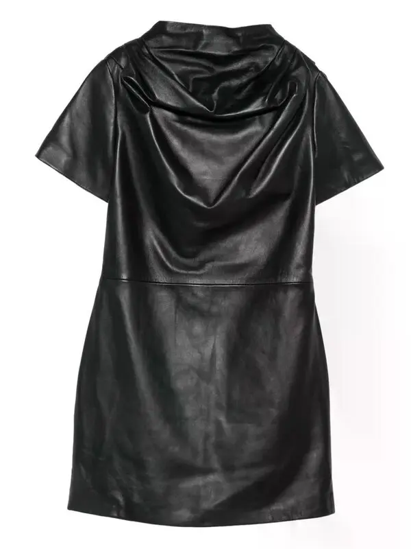 Giuseppe Di Morabito Draped Leather Mini Dress