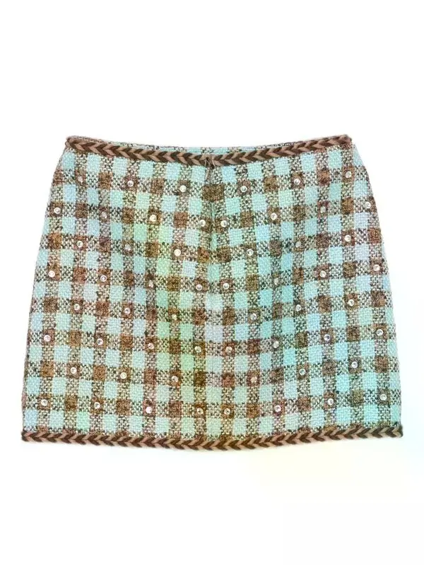 Giuseppe Di Morabito Gingham Tweed Skirt