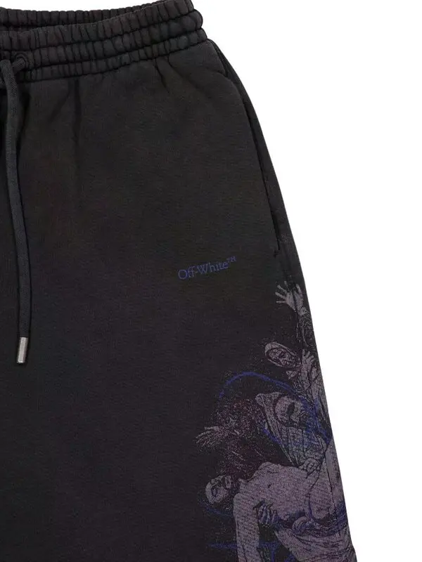 Off-White Embroidery Track Shorts