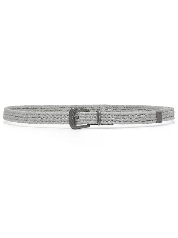 Brunello Cucinelli Braided Monili Belt - Grey