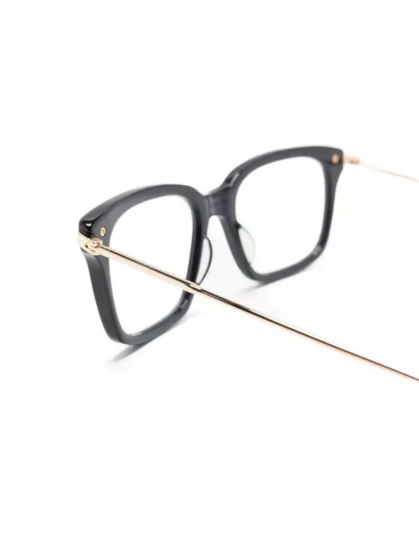 Thom Browne Rectangle-frame Glasses - Black