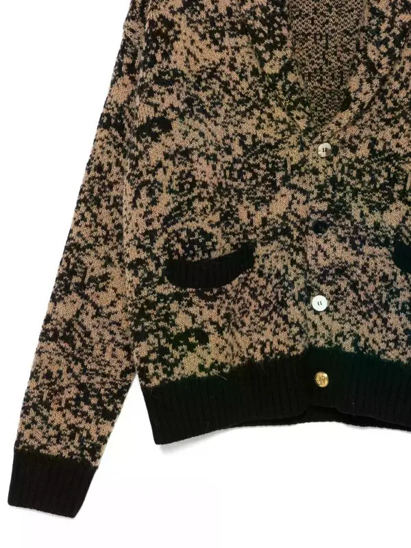 GABRIELE PASINI Patterned Shawl-collar Cardigan