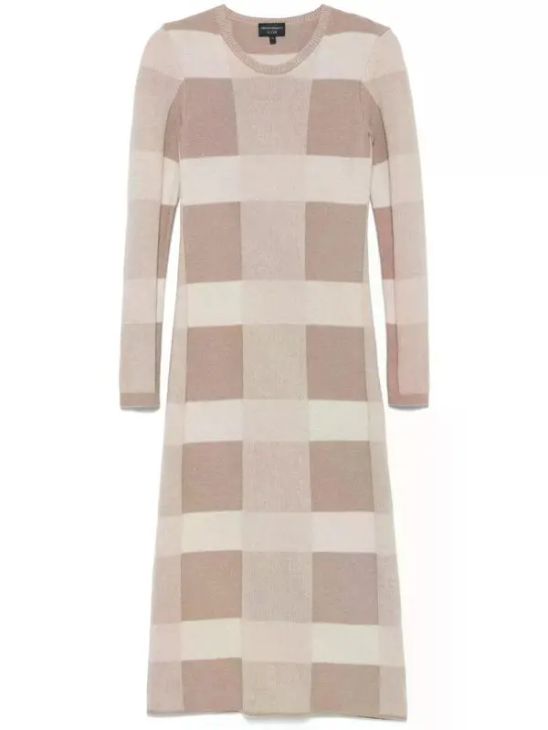 Emporio Armani Checked Midi Dress