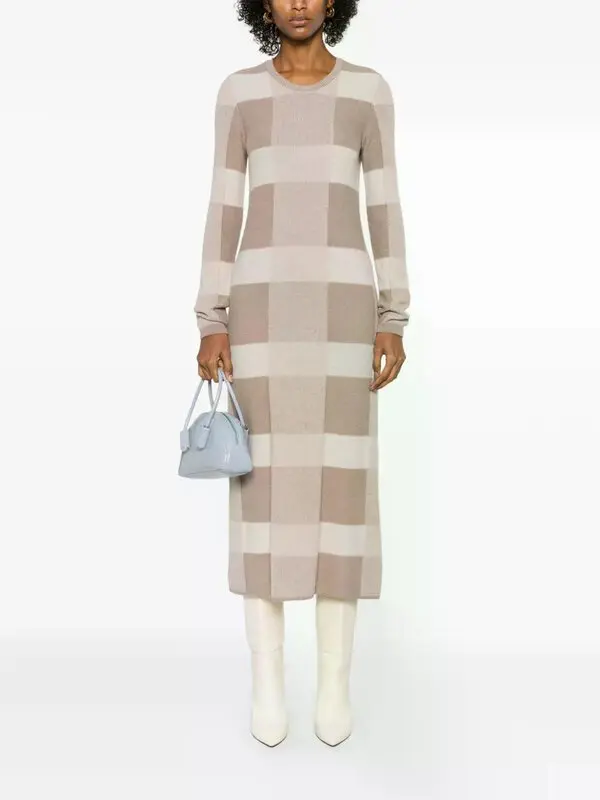 Emporio Armani Checked Midi Dress