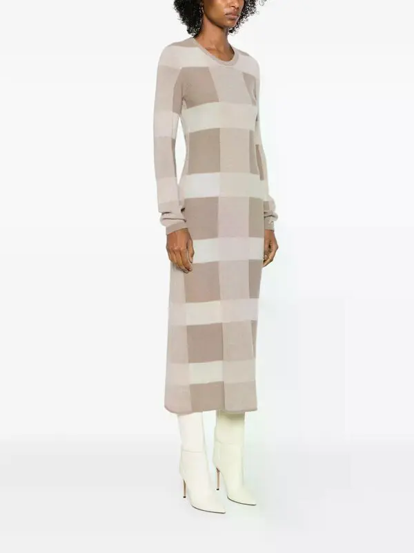 Emporio Armani Checked Midi Dress