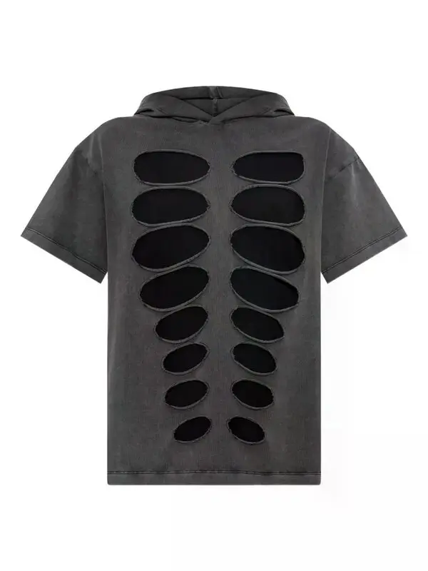 AVAVAV Cut-out Hooded T-shirt - Grey