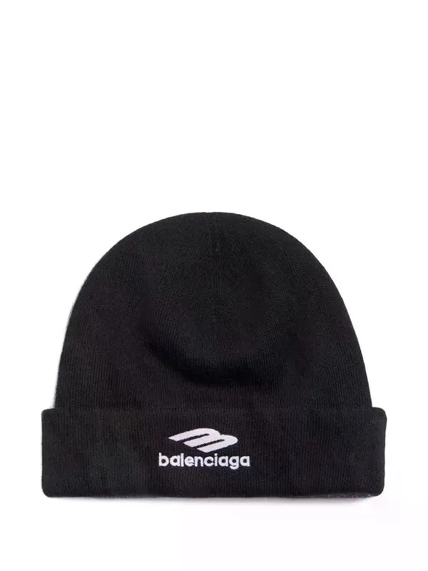 Balenciaga Loop Sports Icon Beanie - Black