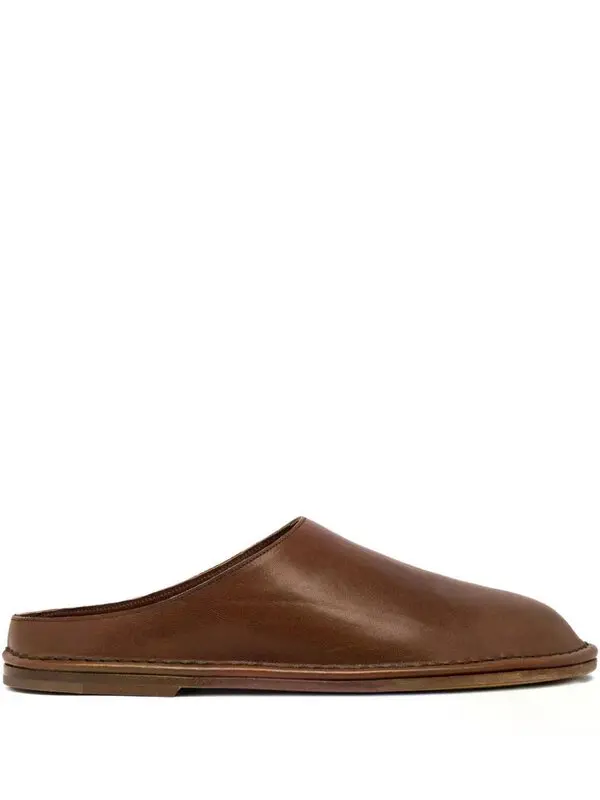 BUTTERO® Leather Stitching Detail Mules