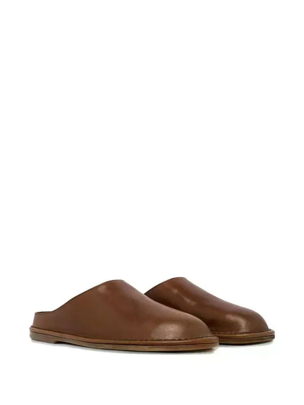 BUTTERO® Leather Stitching Detail Mules