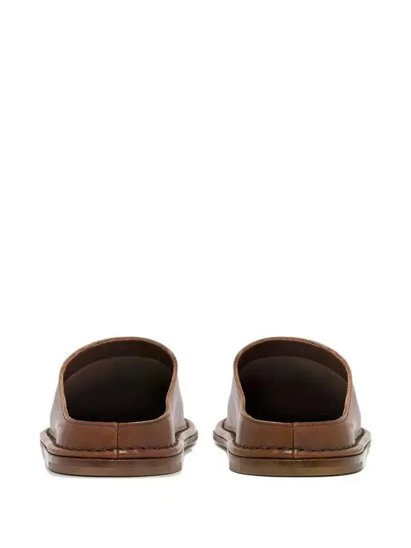 BUTTERO® Leather Stitching Detail Mules