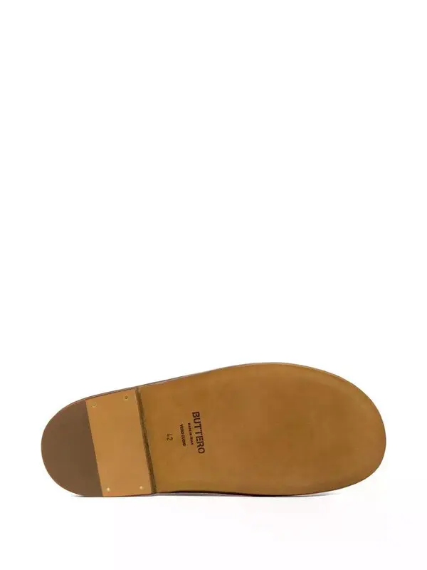 BUTTERO® Leather Stitching Detail Mules