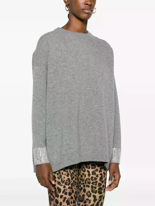 Valentino Garavani Rhinestone-embellished Wool Jumper
