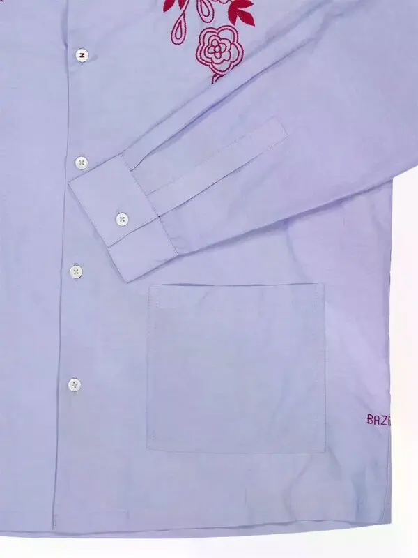 BAZISZT Celeste Floral-embroidered Shirt