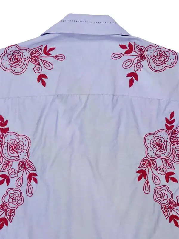 BAZISZT Celeste Floral-embroidered Shirt