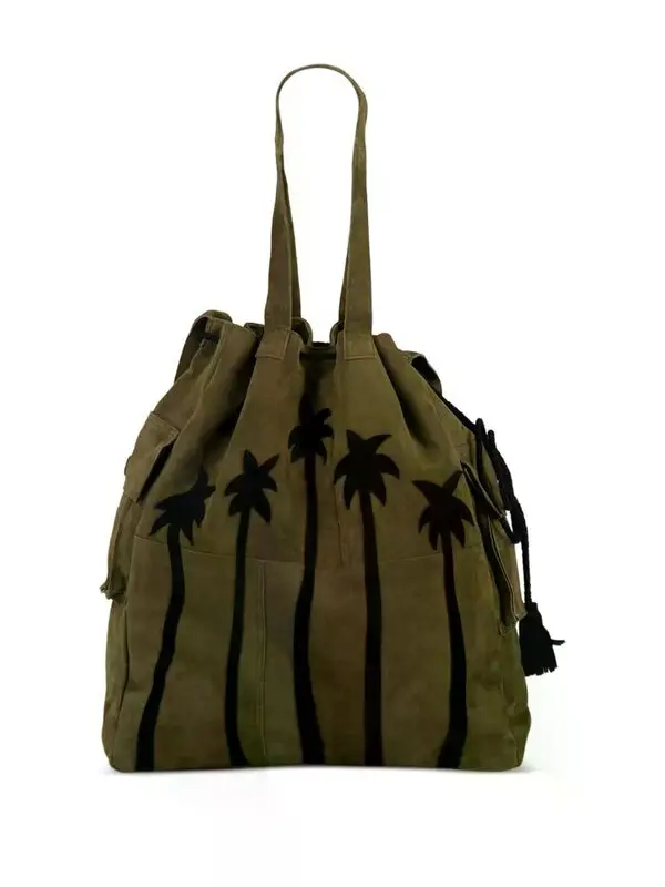 BAZISZT Palm Tree Suede Shoulder Bag