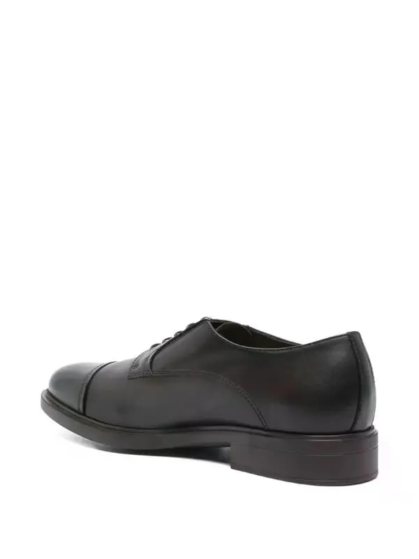 DOUCAL'S Cap-toe Leather Oxford Shoes - Brown