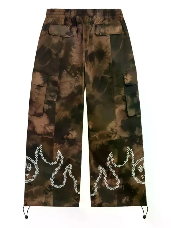 BARROW Tie-dye Embellished Trousers