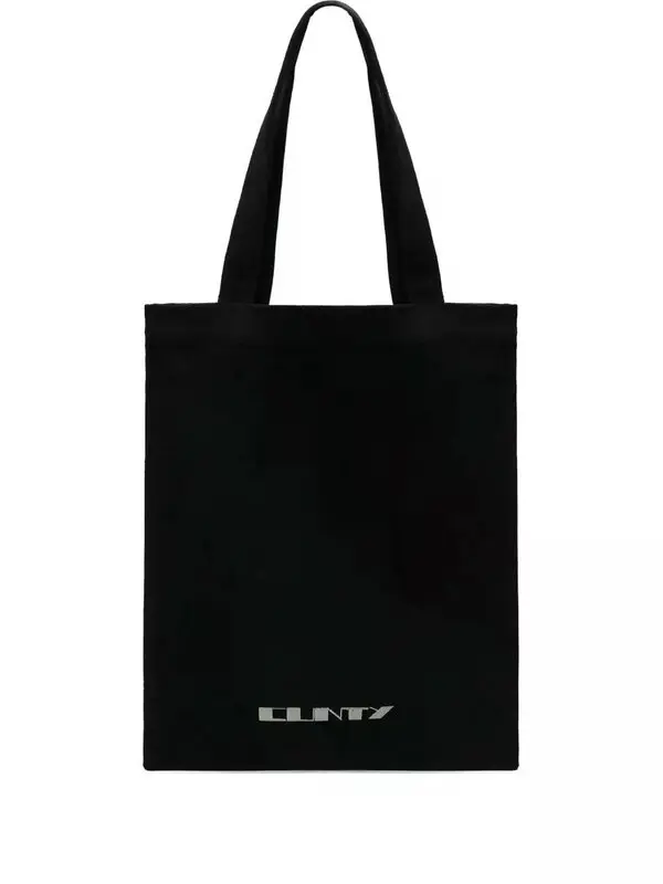 Rick Owens Logo Shopper Tote Bag - Black