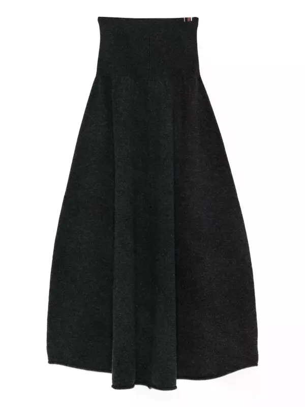 Extreme Cashmere High-waist Midi Skirt - Grey