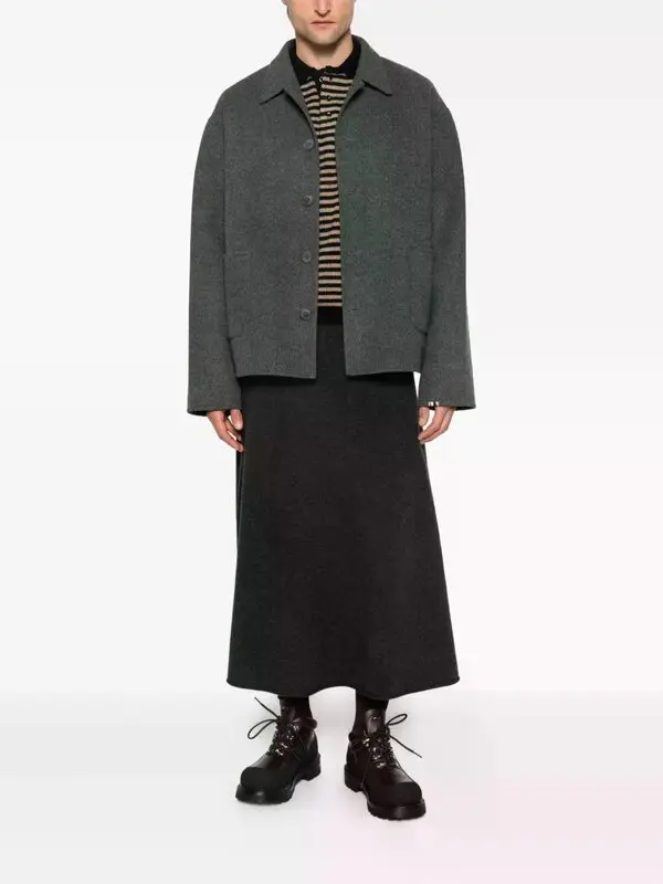 Extreme Cashmere High-waist Midi Skirt - Grey