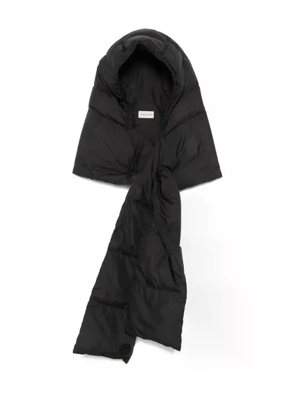Moncler Hooded Scarf - Black