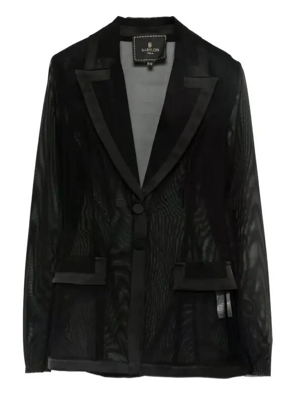 BABYLONE PARIS Single-breasted Mesh Blazer
