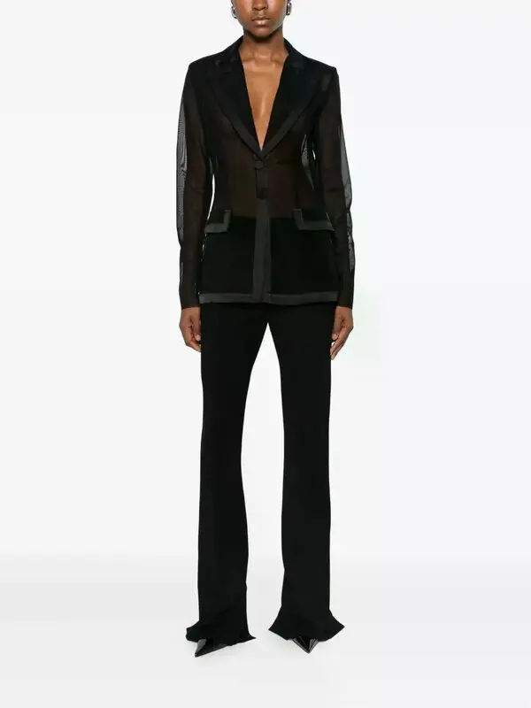 BABYLONE PARIS Single-breasted Mesh Blazer