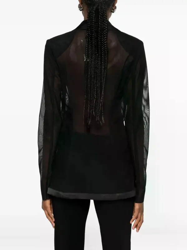 BABYLONE PARIS Single-breasted Mesh Blazer