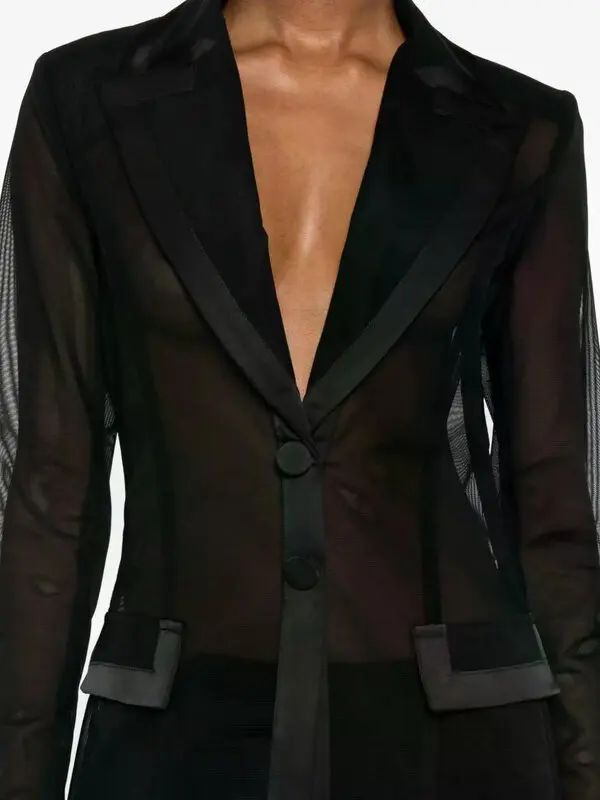 BABYLONE PARIS Single-breasted Mesh Blazer