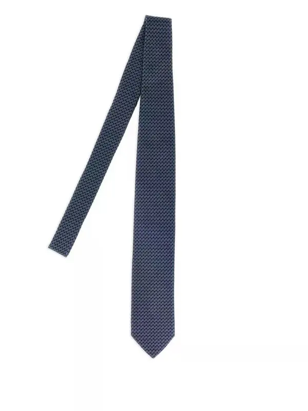 Pal Zileri Patterned Jacquard Neck Tie - Blue