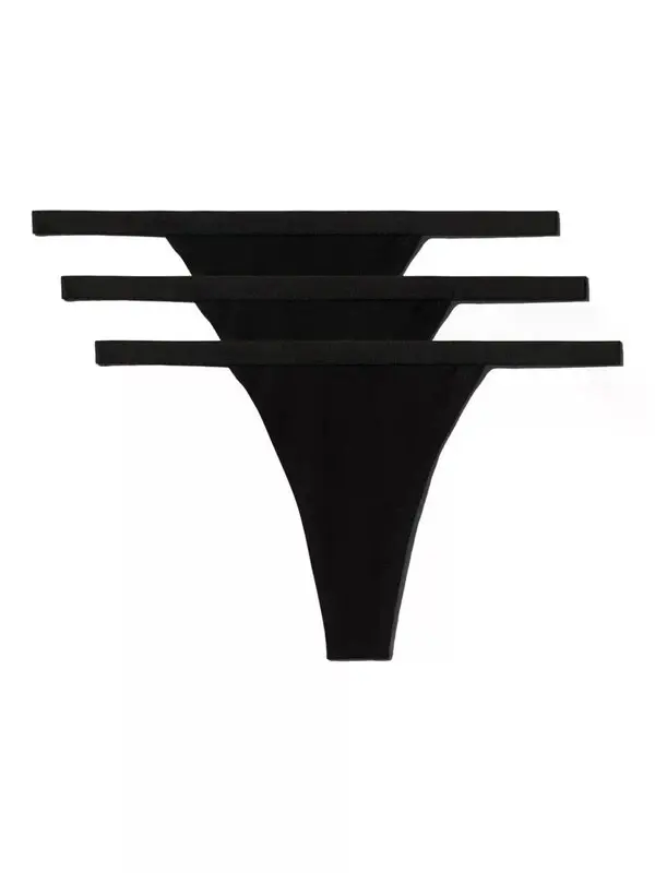 CDLP Elasticated-waistband Thong - Black