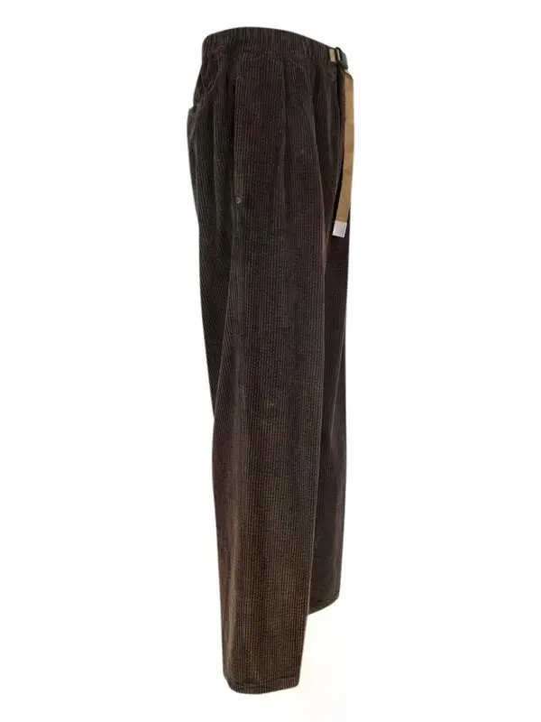WHITE SAND Corduroy Belted Trousers