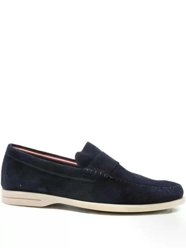 Bally Suede Penny Loafers