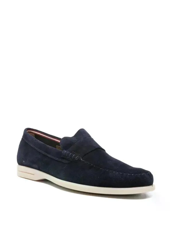 Bally Suede Penny Loafers