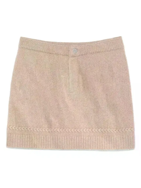Guest In Residence Knitted Mini Skirt - Neutrals