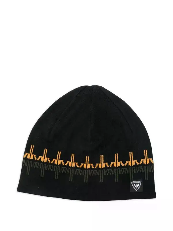 Rossignol Patterned Intarsia Beanie - Black