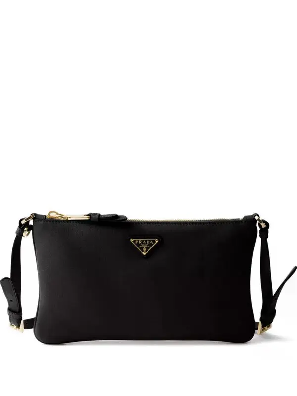 Prada Leather Cross Body Bag With Logo