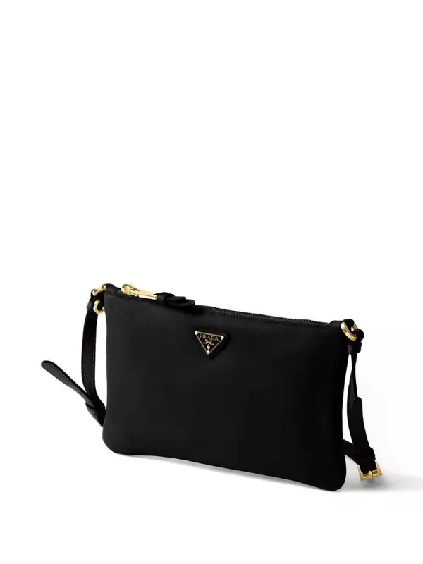 Prada Leather Cross Body Bag With Logo