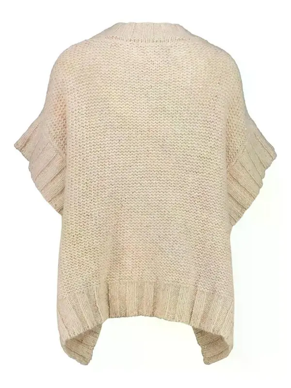 120% Lino Ribbed Poncho Top