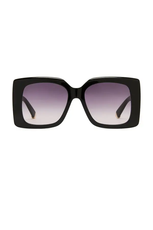 Stella McCartney Medallion Sunglasses - Black & Gradient Smoke