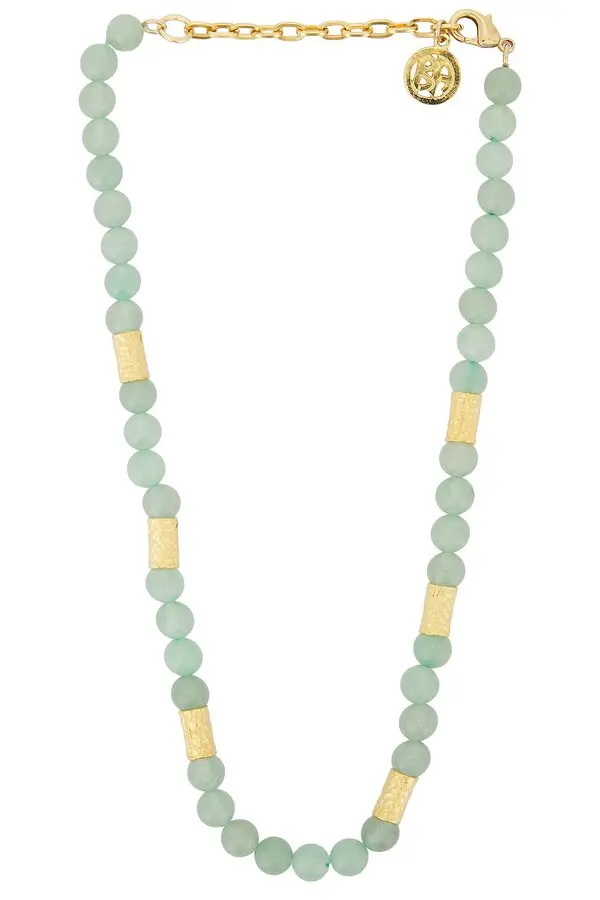 BEN-AMUN Midori Sour Necklace - Jungle Green & Gold