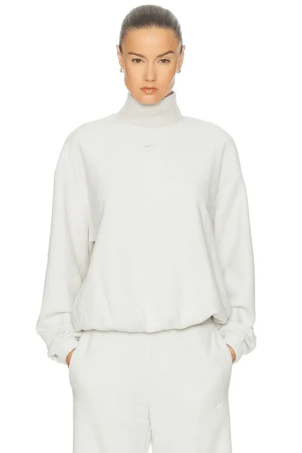 Nike Cozy Oversized Long Sleeve Mock Neck Top